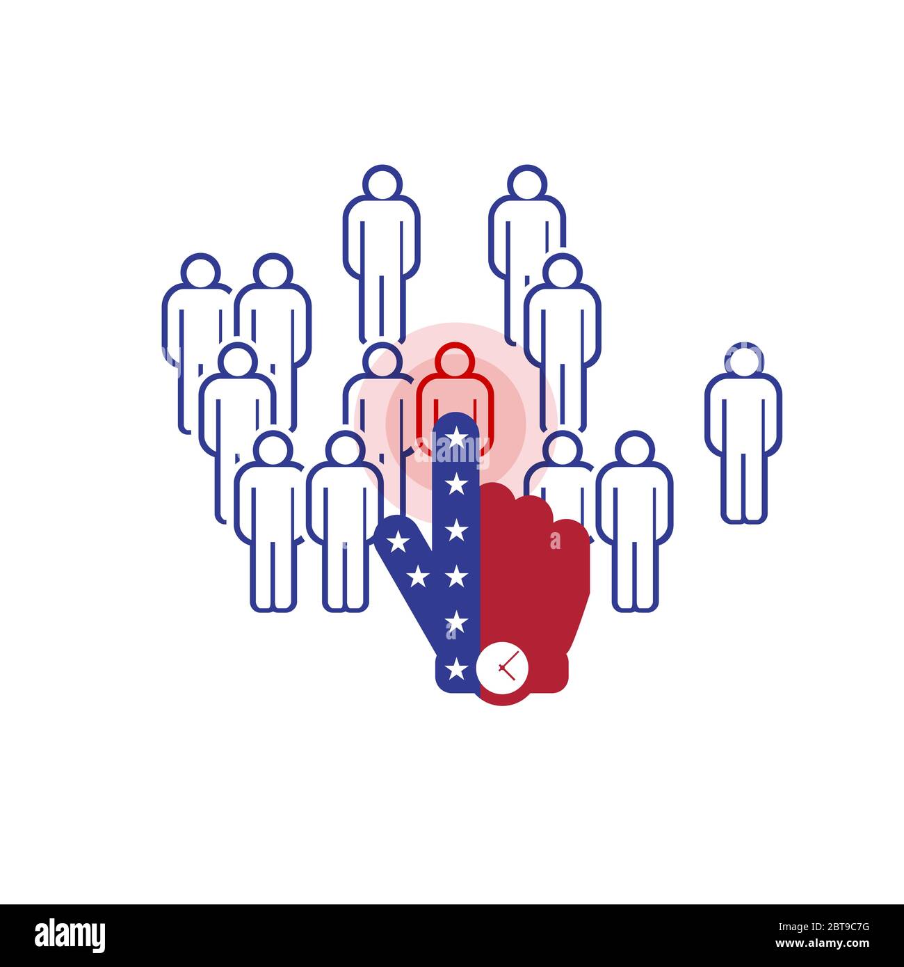 Candidate selection. The US presidential election 2020. American flag ...