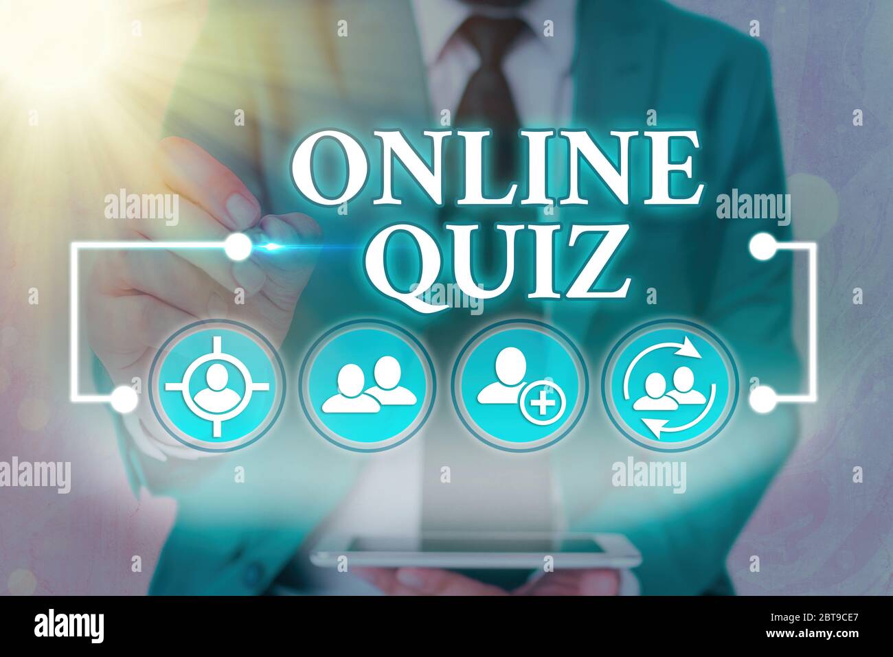 Word writing text Online Quiz. Business photo showcasing game or a mind ...