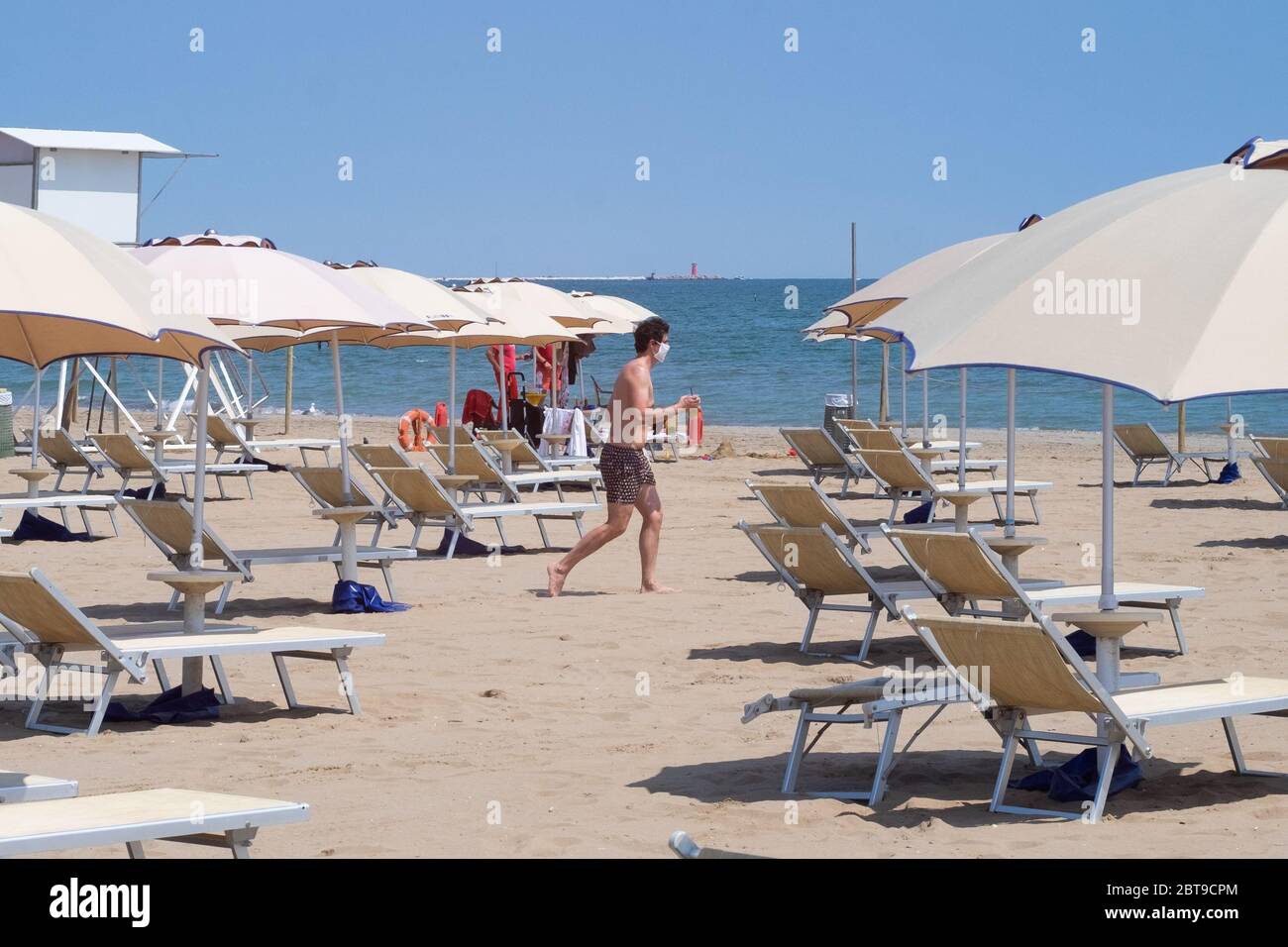 VENICE, ITALY - MAY: People are seen as beaches reopen in Lido on May ...