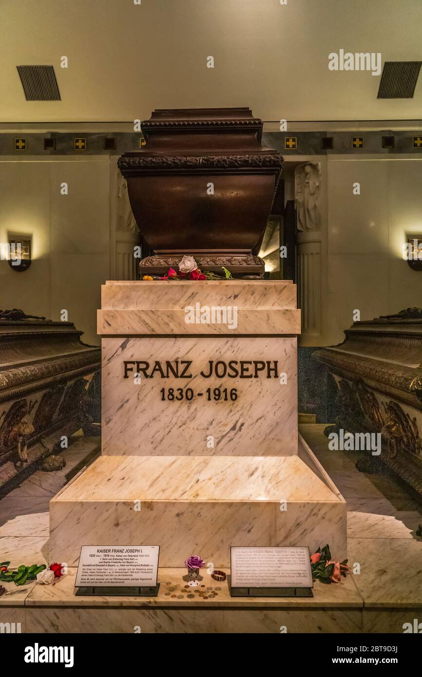 Imperial Burial Vault (Imperial Crypt) in Vienna Wien, Austria Stock ...