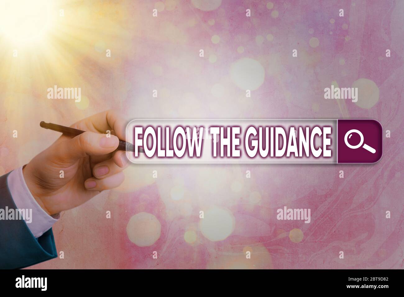 Conceptual hand writing showing Follow The Guidance. Concept meaning ...