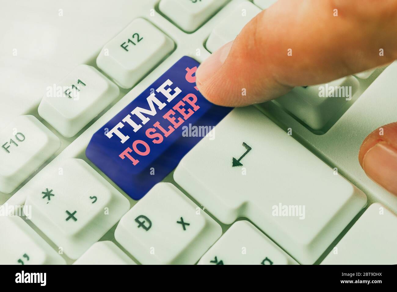 Handwriting text Time To Sleep. Conceptual photo a natural period of ...