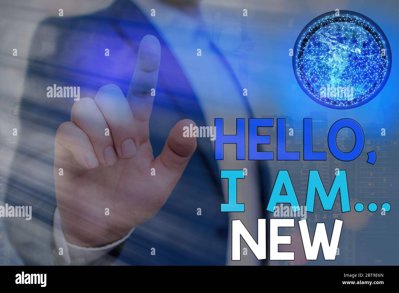 Writing note showing Hello I Am New. Business concept for used greeting ...