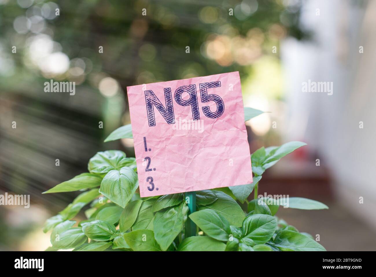 Conceptual hand writing showing N95. Concept meaning an individualal ...