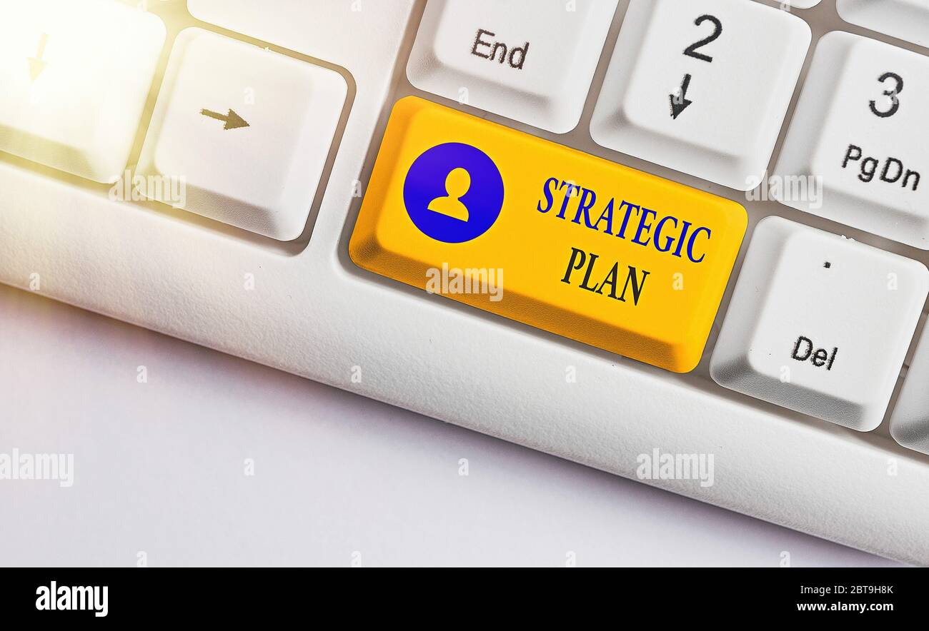 Text sign showing Strategic Plan. Business photo showcasing a ...
