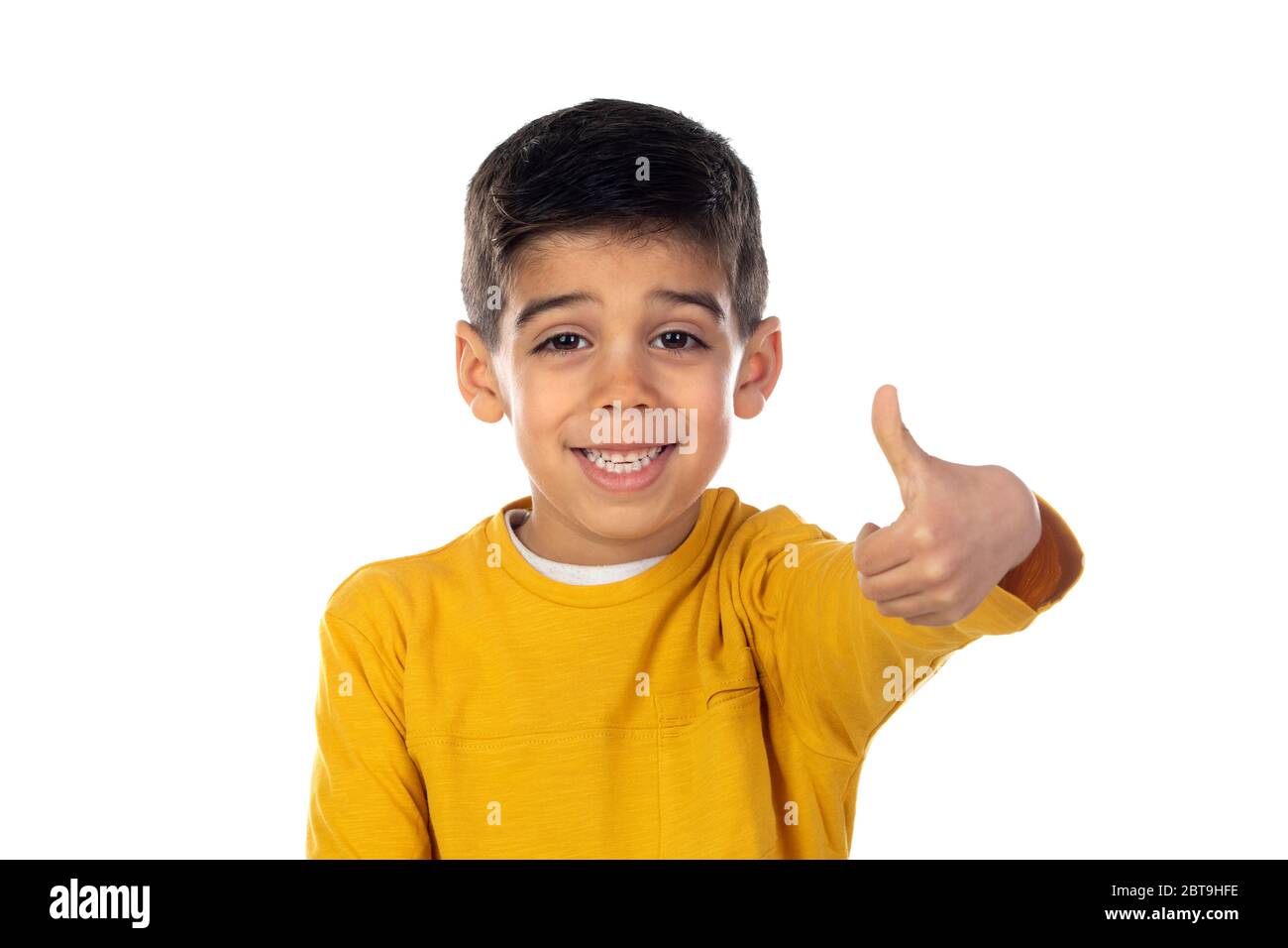 Adorable latin child isolated on a white background Stock Photo - Alamy