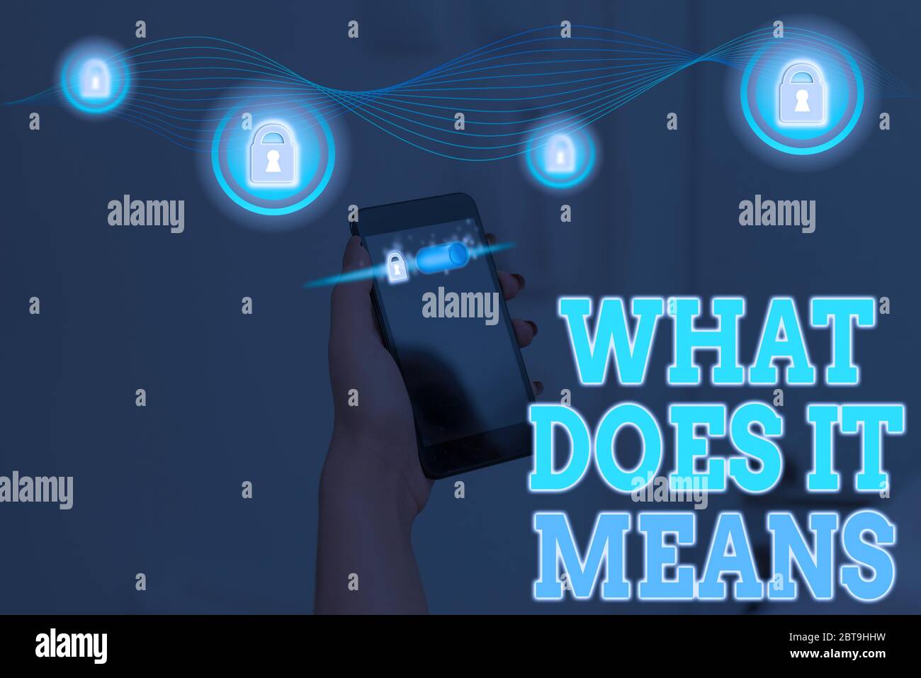 Word writing text What Does It Means Question. Business photo ...