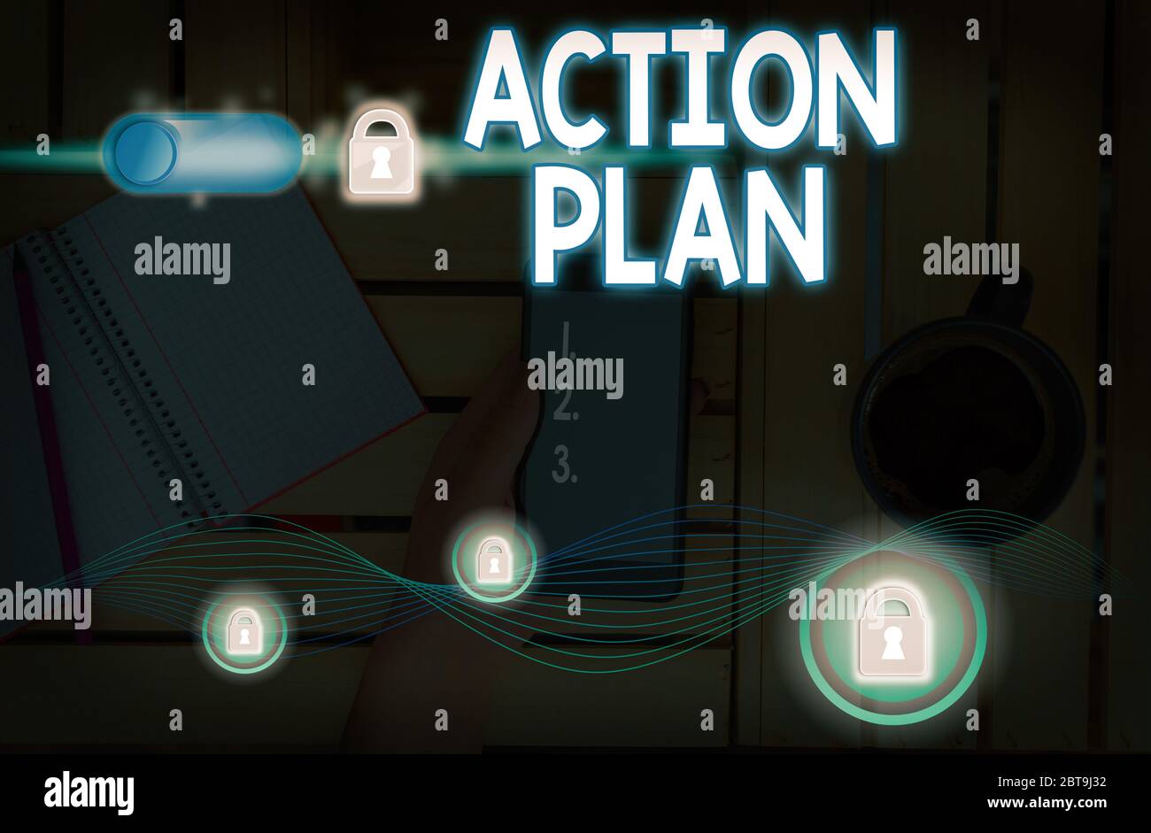 Handwriting text writing Action Plan. Conceptual photo detailed plan ...