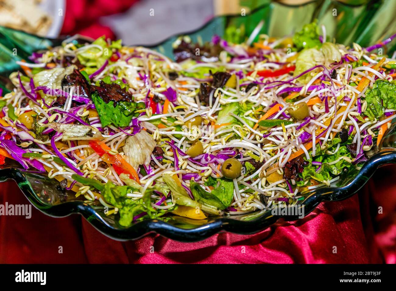Green Vegetable Salad on the table in banquet catering food Stock Photo ...