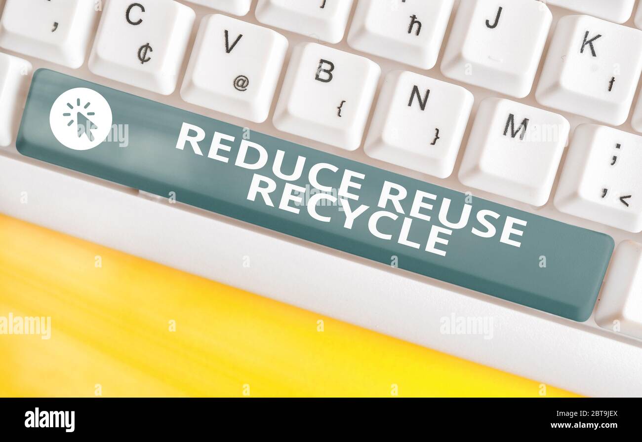 Handwriting text Reduce Reuse Recycle. Conceptual photo ...