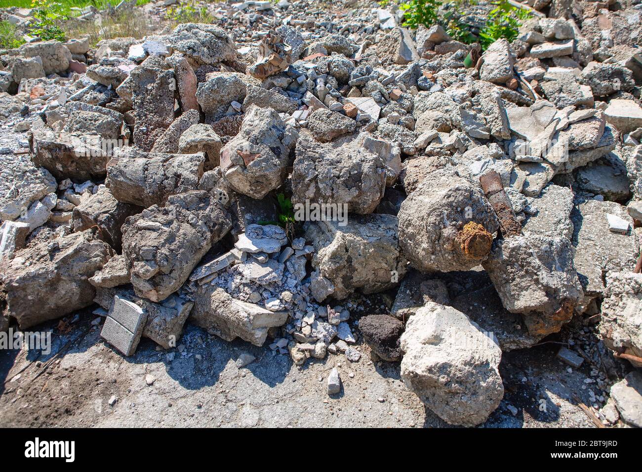 concrete stones junk construction industry waste Stock Photo - Alamy