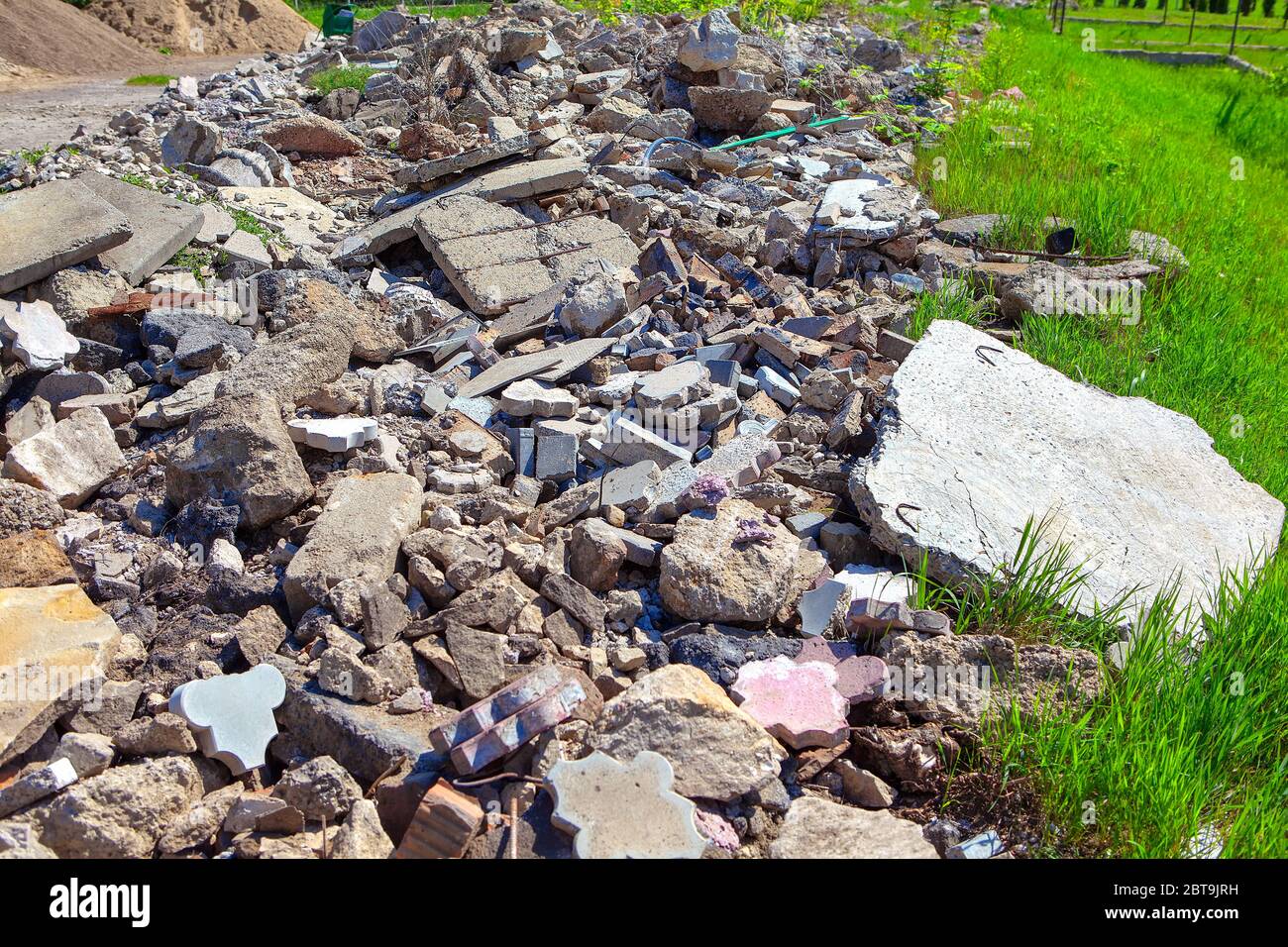 construction and industrial waste stone Stock Photo - Alamy