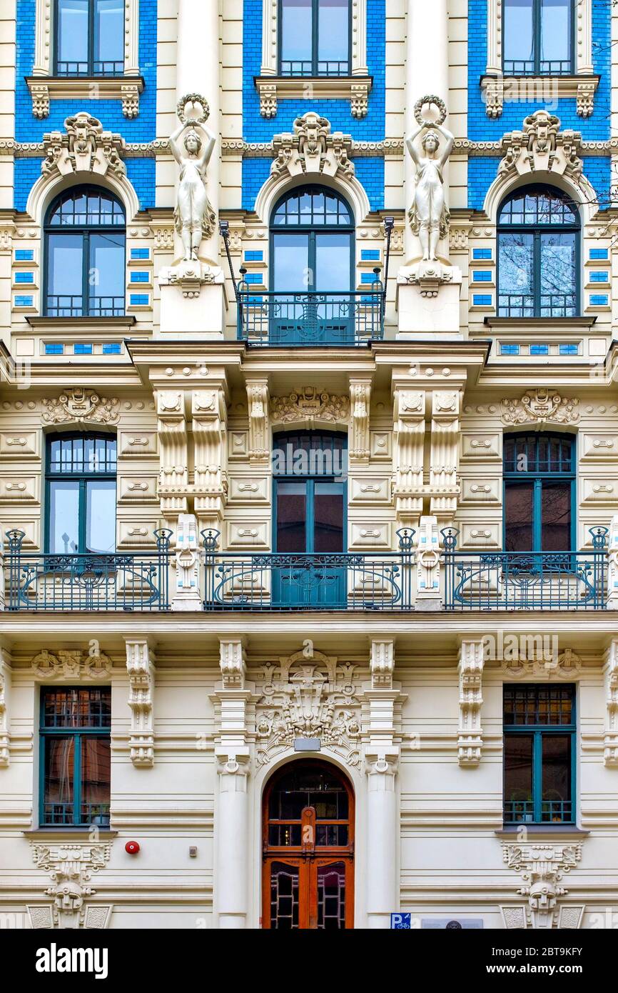 Art Nouveau building in Alberta Iela, Riga, Latvia Stock Photo - Alamy