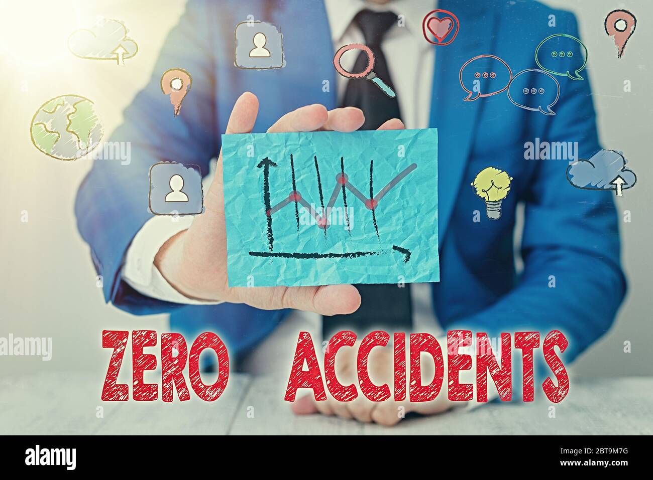 Handwriting text writing Zero Accidents. Conceptual photo important ...