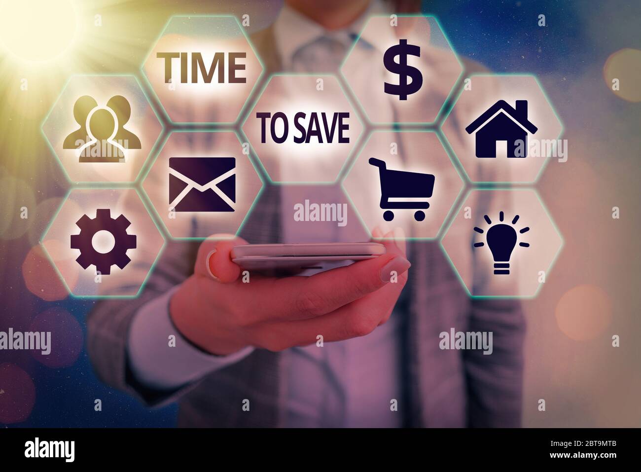 Text sign showing Time To Save. Business photo text to do something more efficiently that less ...