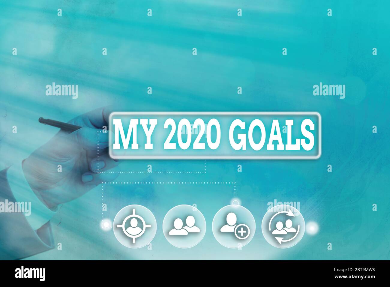 Conceptual hand writing showing My 2020 Goals. Concept meaning setting ...