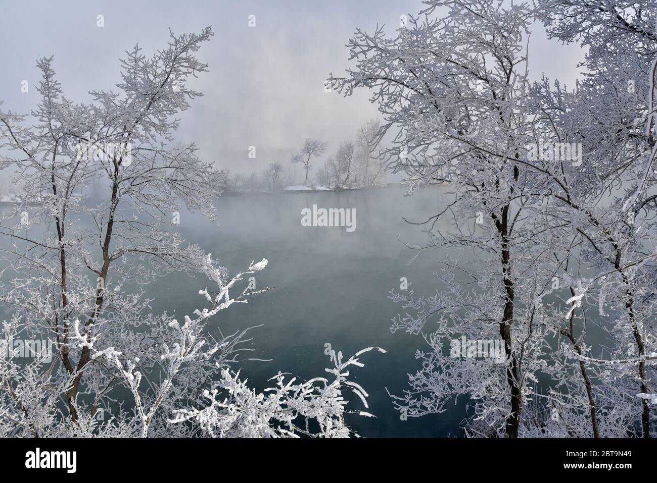 Frozen nature in Yakutia. Yakutia is one of the most coldest place on ...