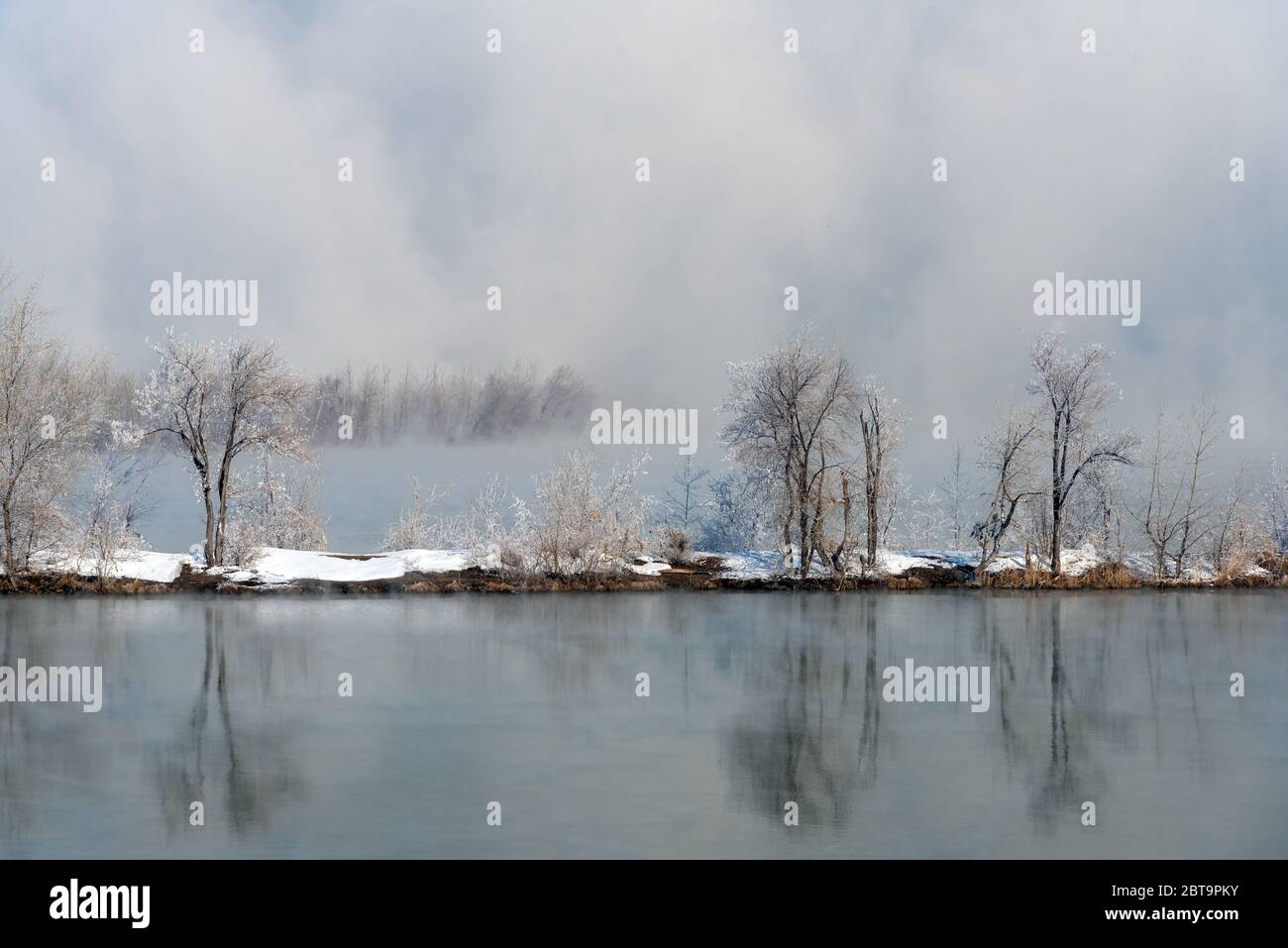 Frozen nature in Yakutia. Yakutia is one of the most coldest place on ...