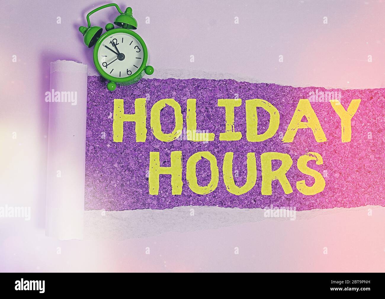Writing note showing Holiday Hours. Business concept for employee ...