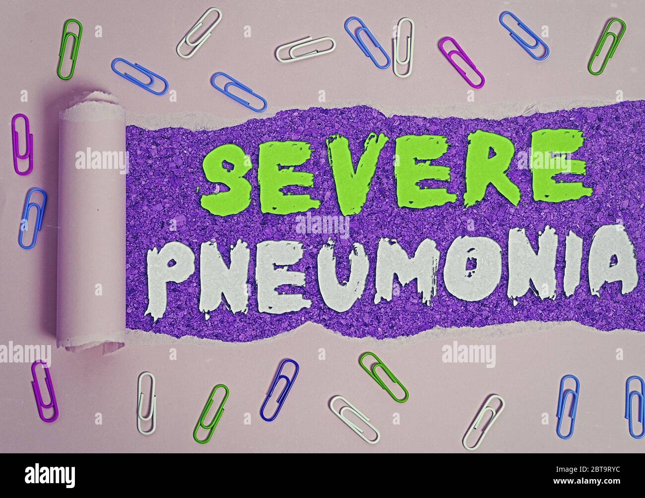Handwriting text writing Severe Pneumonia. Conceptual photo acute ...