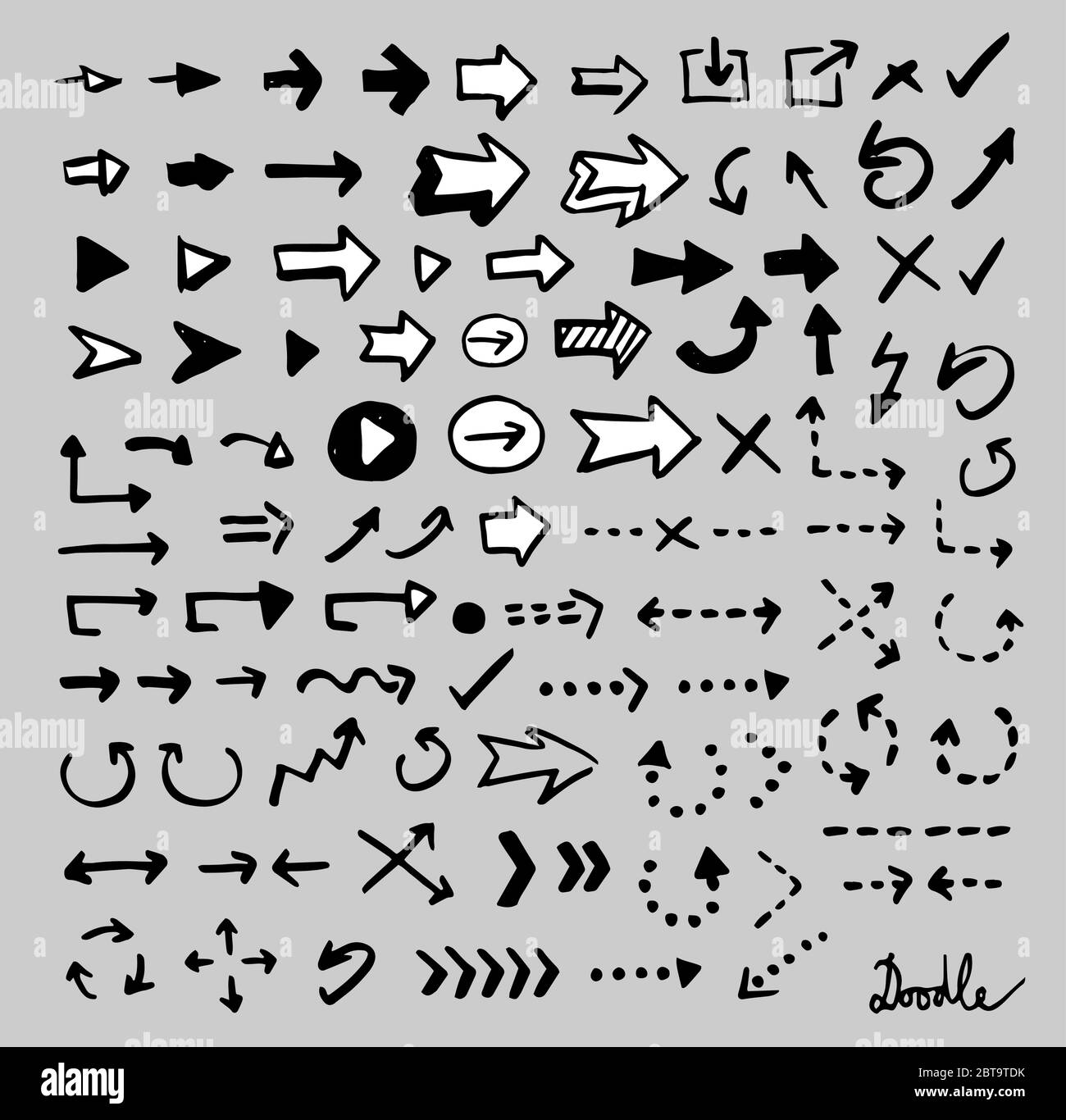 Hand Drawn Arrow Psd