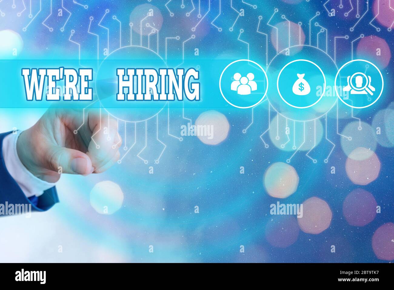 Writing note showing We Re Hiring. Business concept for process of ...