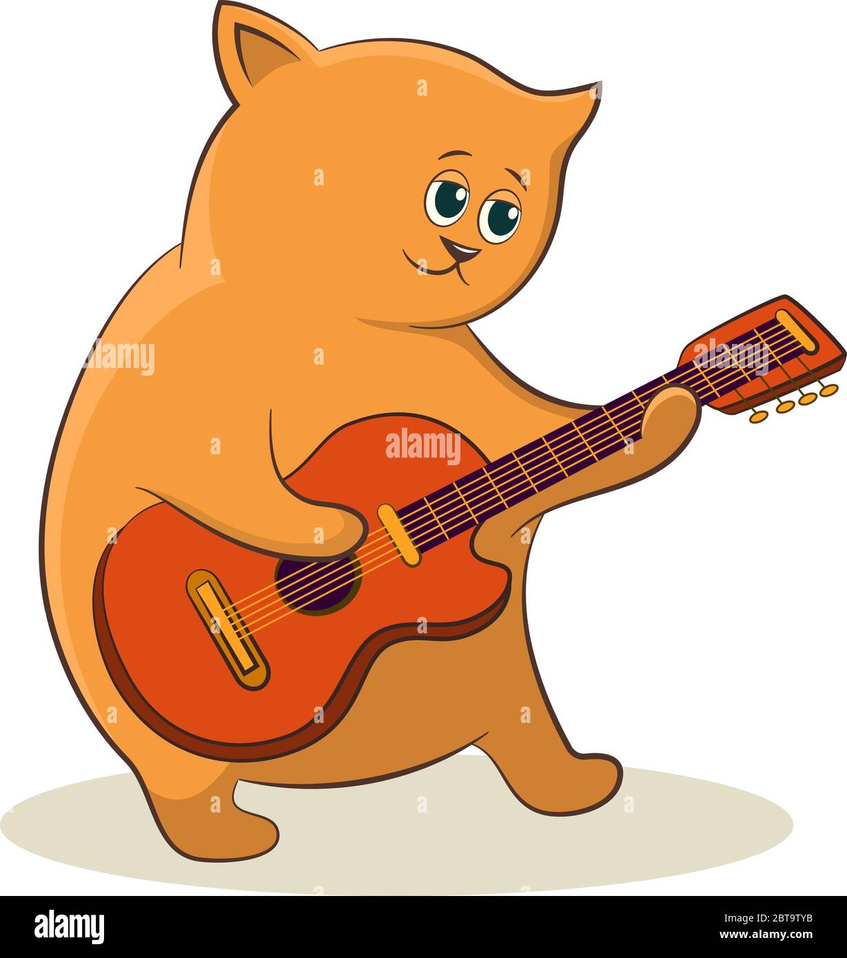 Cat with Guitar Stock Vector Image & Art - Alamy