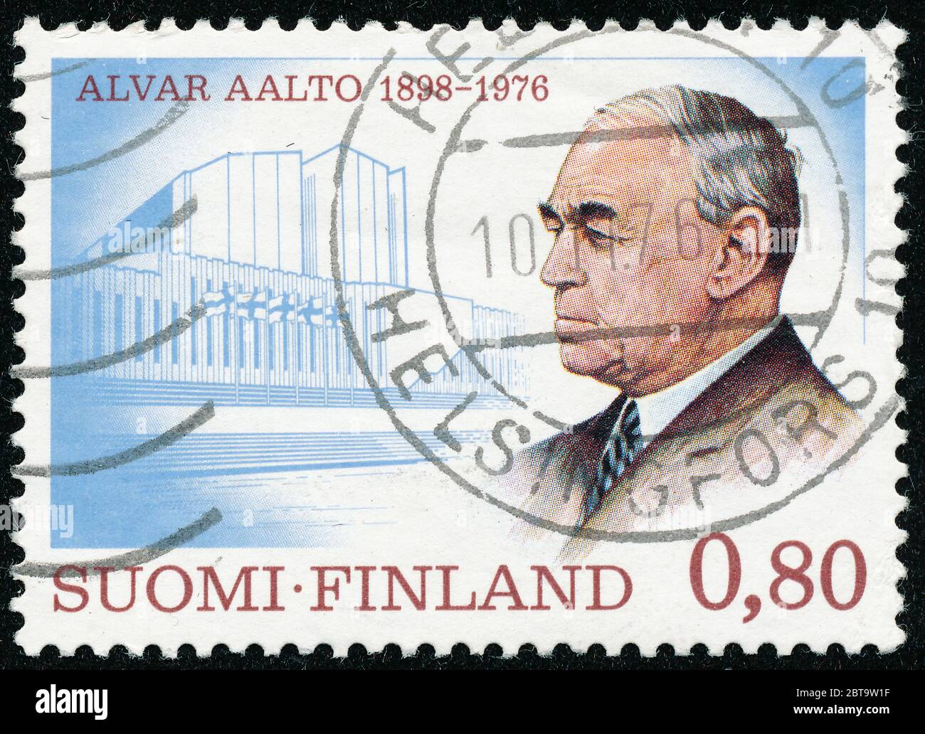 POLTAVA, UKRAINE - May 24, 2020. Vintage stamp printed in Finland circa ...