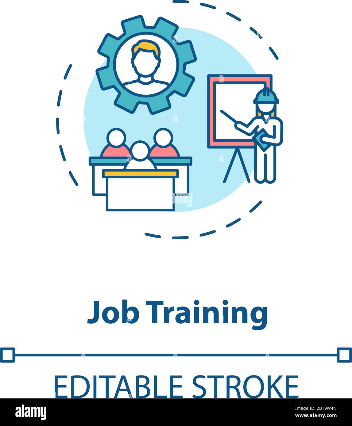 Job training concept icon Stock Vector Image & Art - Alamy