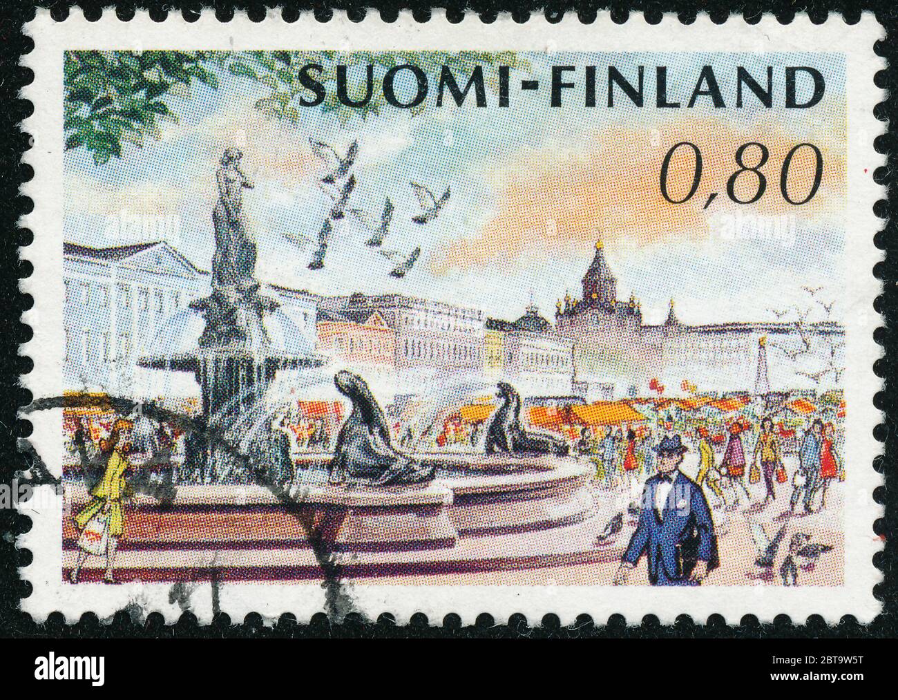 POLTAVA, UKRAINE - May 24, 2020. Vintage stamp printed in Finland circa ...
