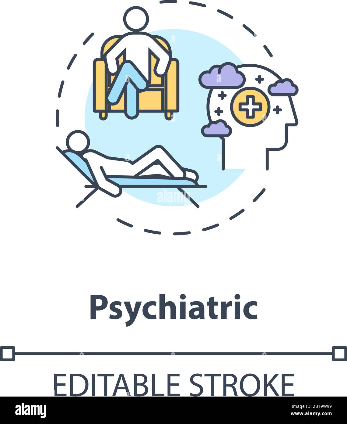 Psychiatric help concept icon Stock Vector Image & Art - Alamy