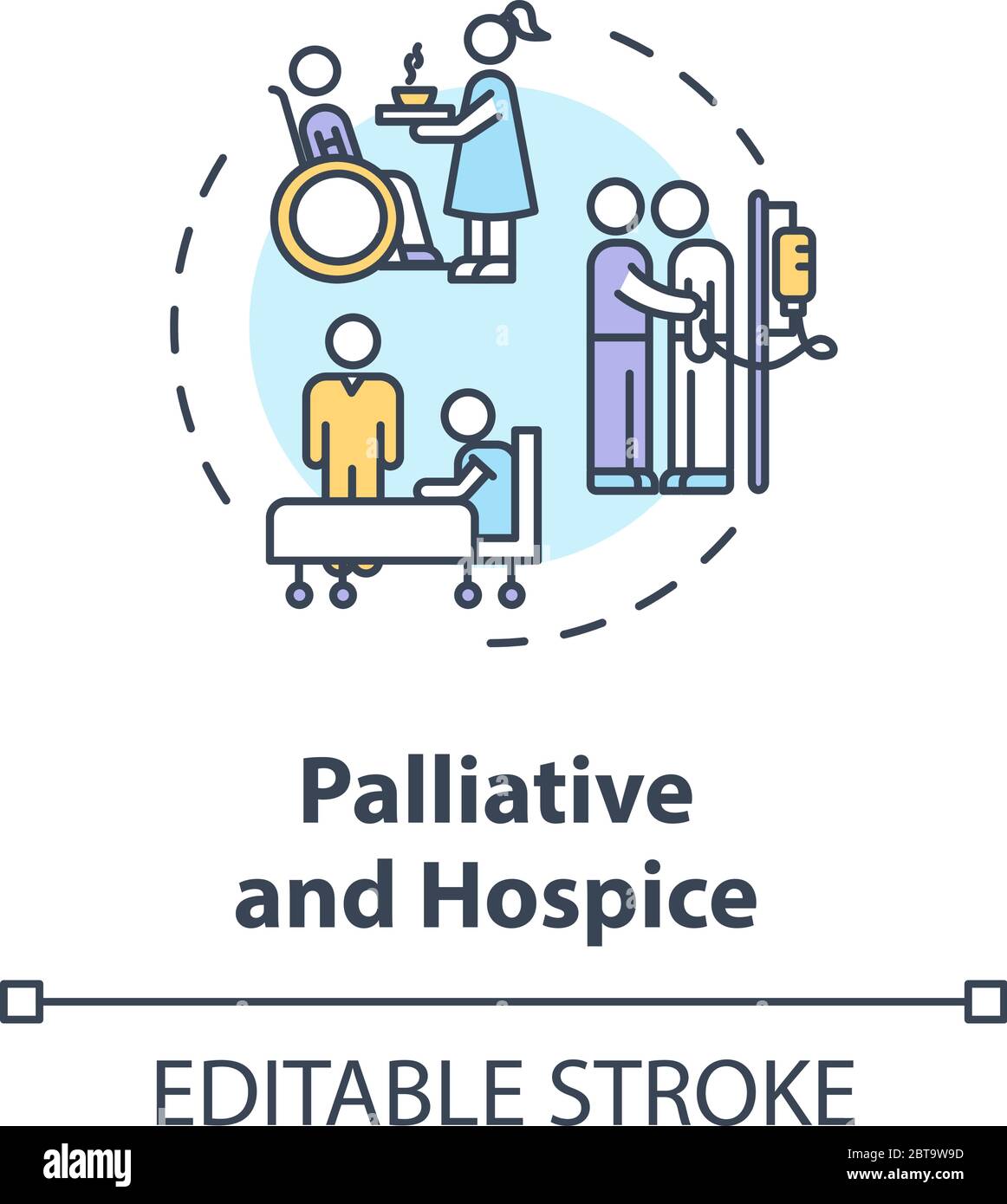 Palliative and hospice concept icon Stock Vector Image & Art - Alamy
