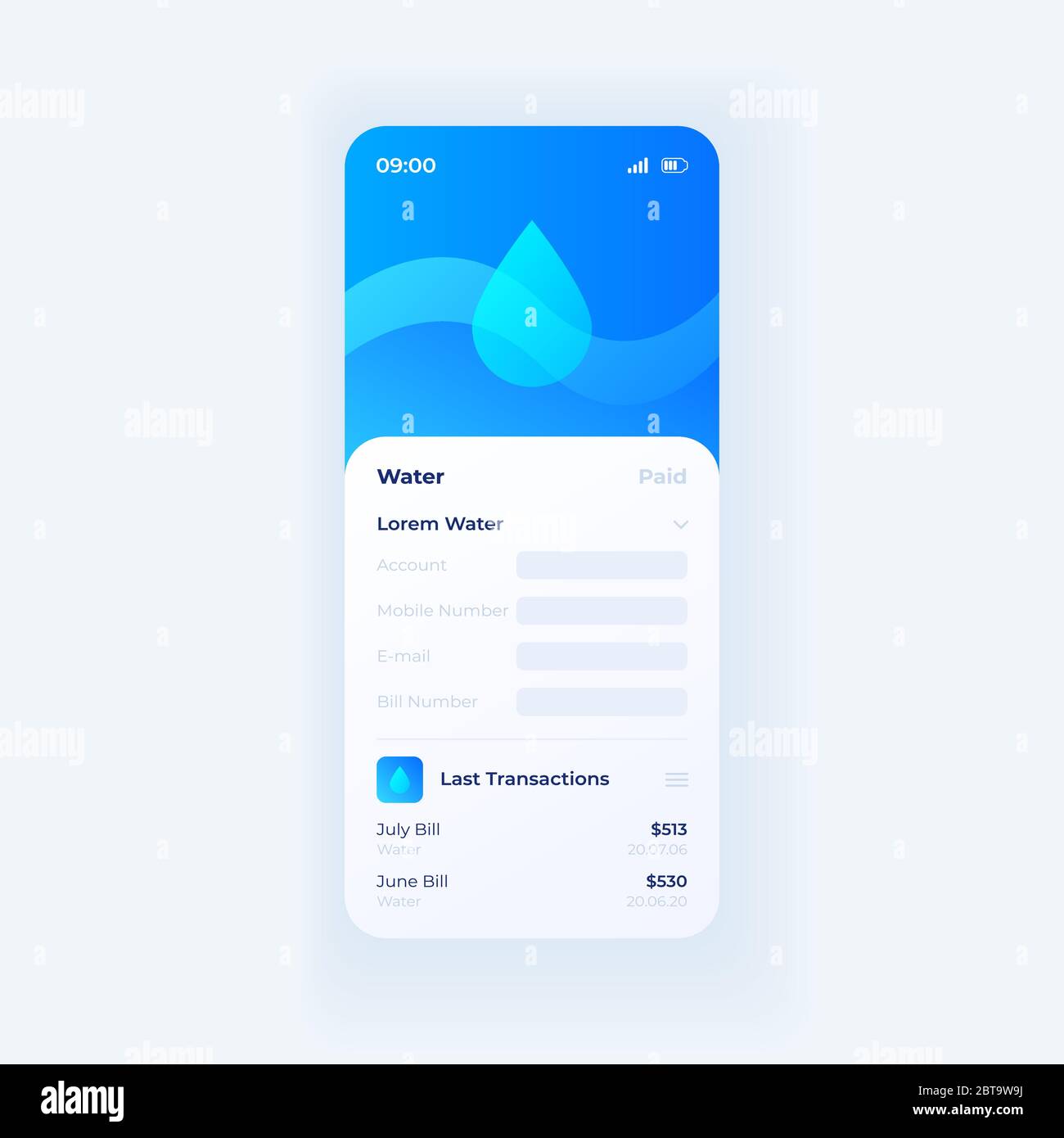 Water taxes smartphone interface vector template Stock Vector Image ...