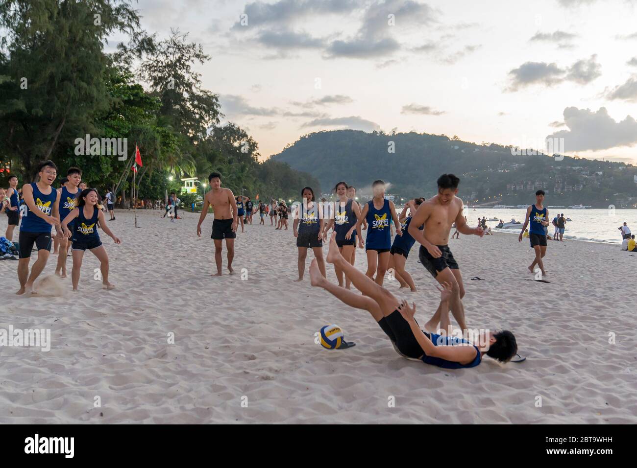 Playing beach rugby hi-res stock photography and images - Alamy