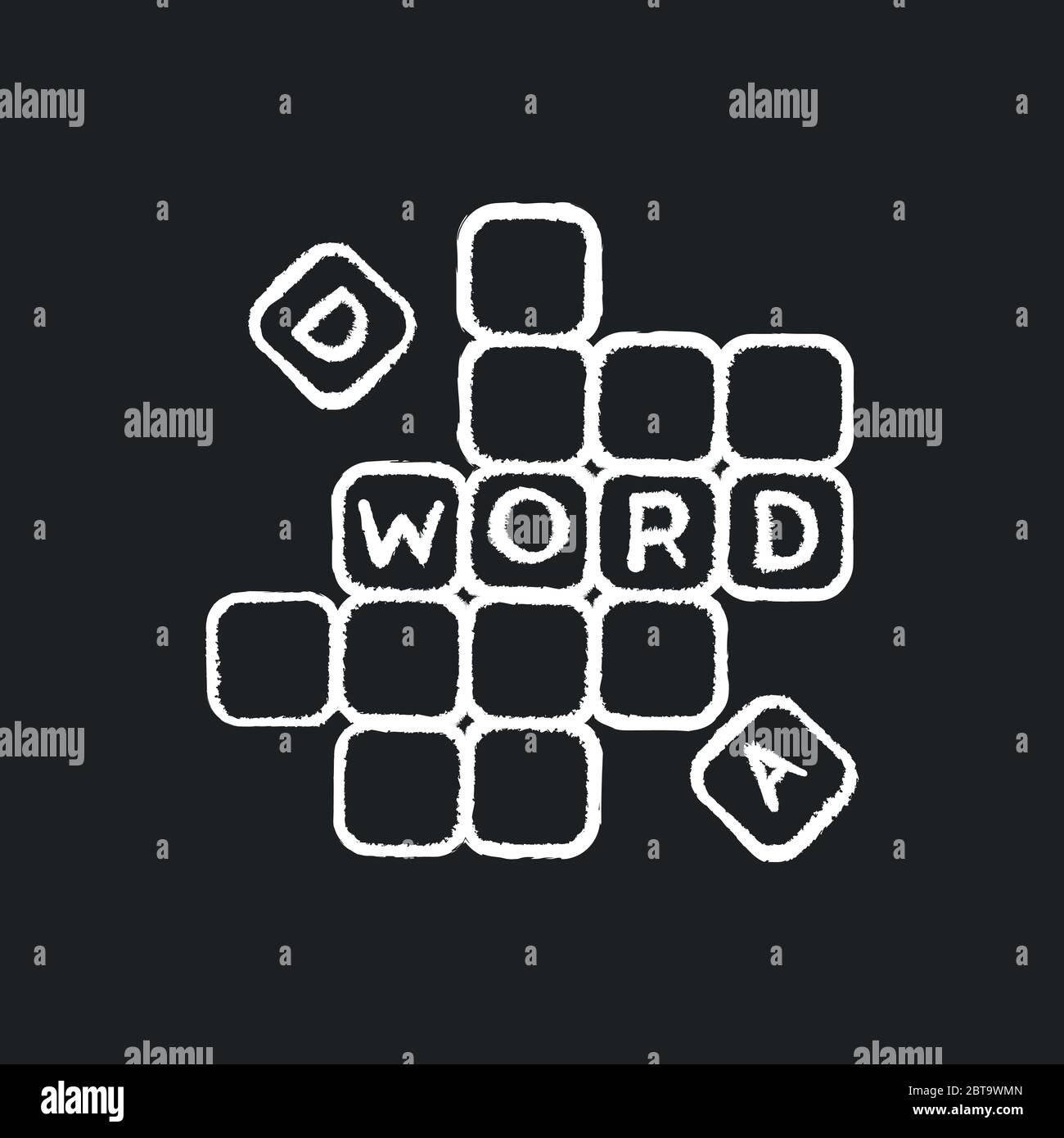 Word game chalk white icon on black background Stock Vector Image & Art ...