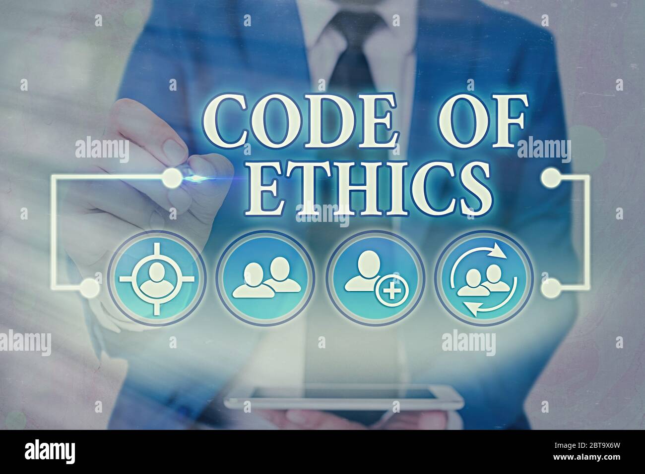 Word writing text Code Of Ethics. Business photo showcasing basic guide ...