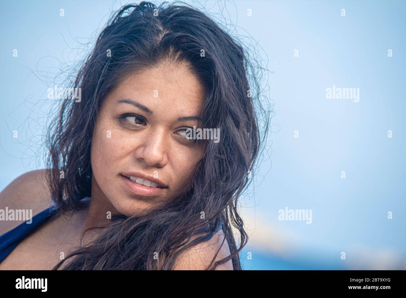 South American Woman Beach High Resolution Stock Photography and Images ...