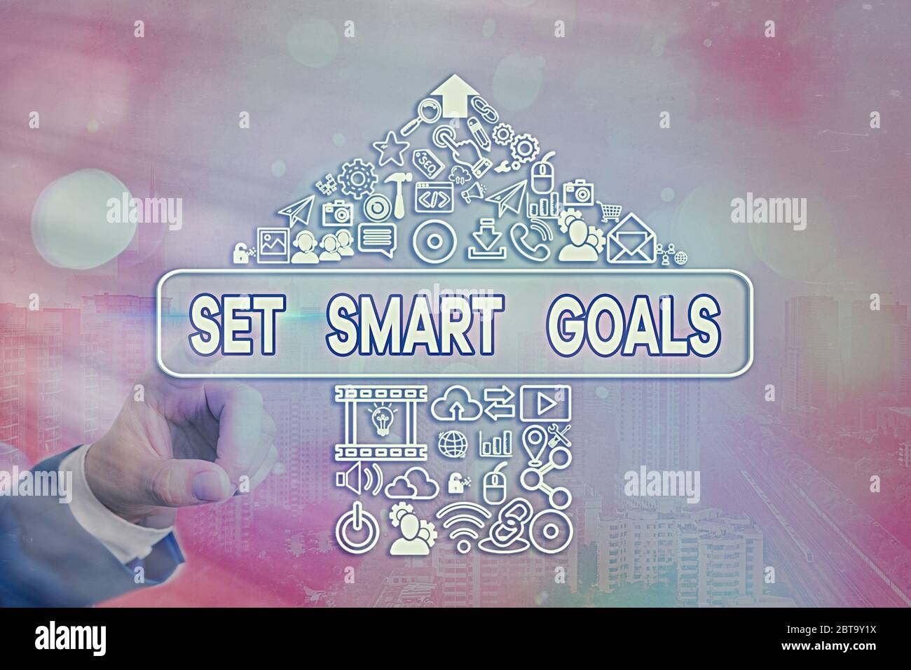 Handwriting text writing Set Smart Goals. Conceptual photo giving ...