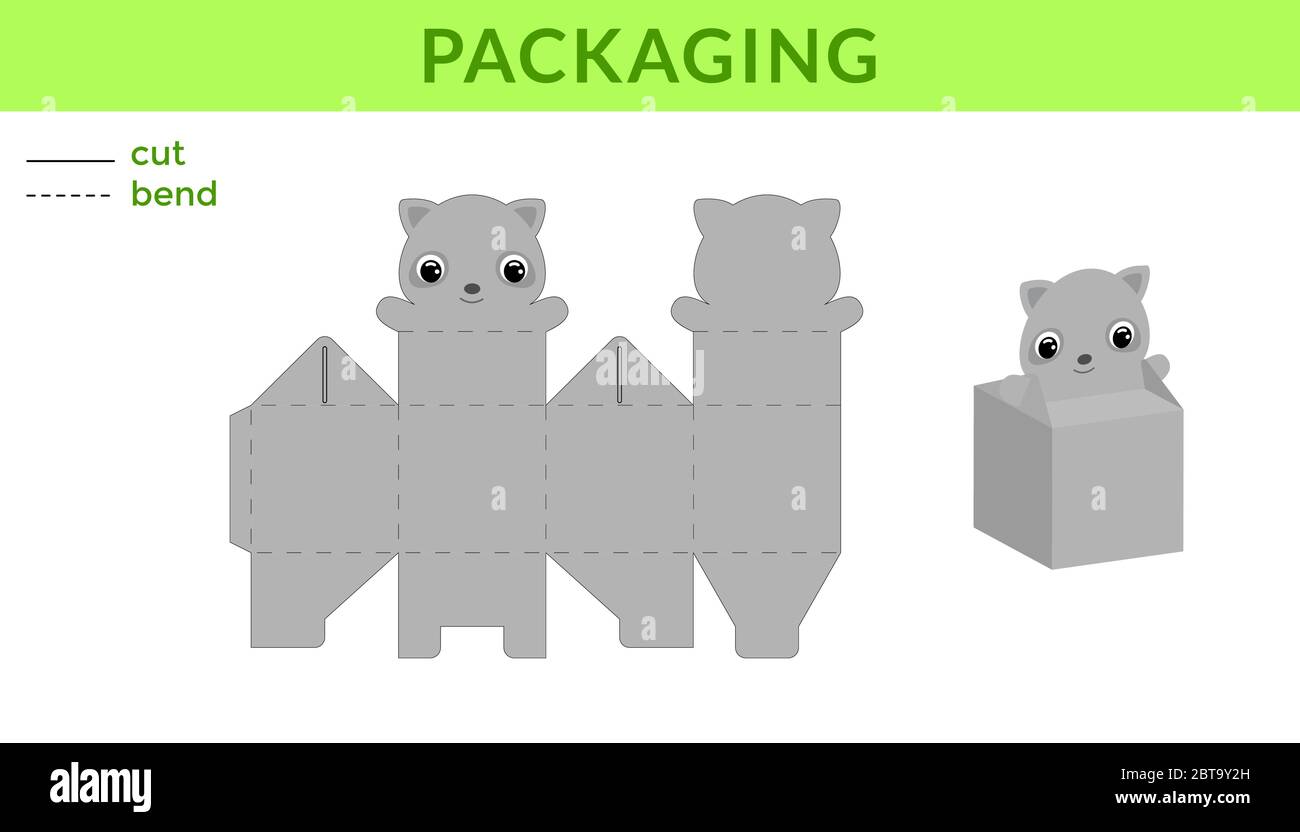 Raccoon printable craft Stock Vector Images - Alamy