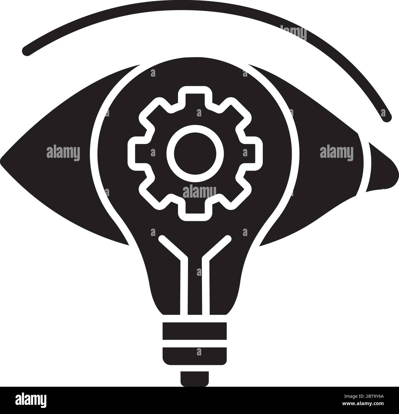 Vision black glyph icon Stock Vector Image & Art - Alamy