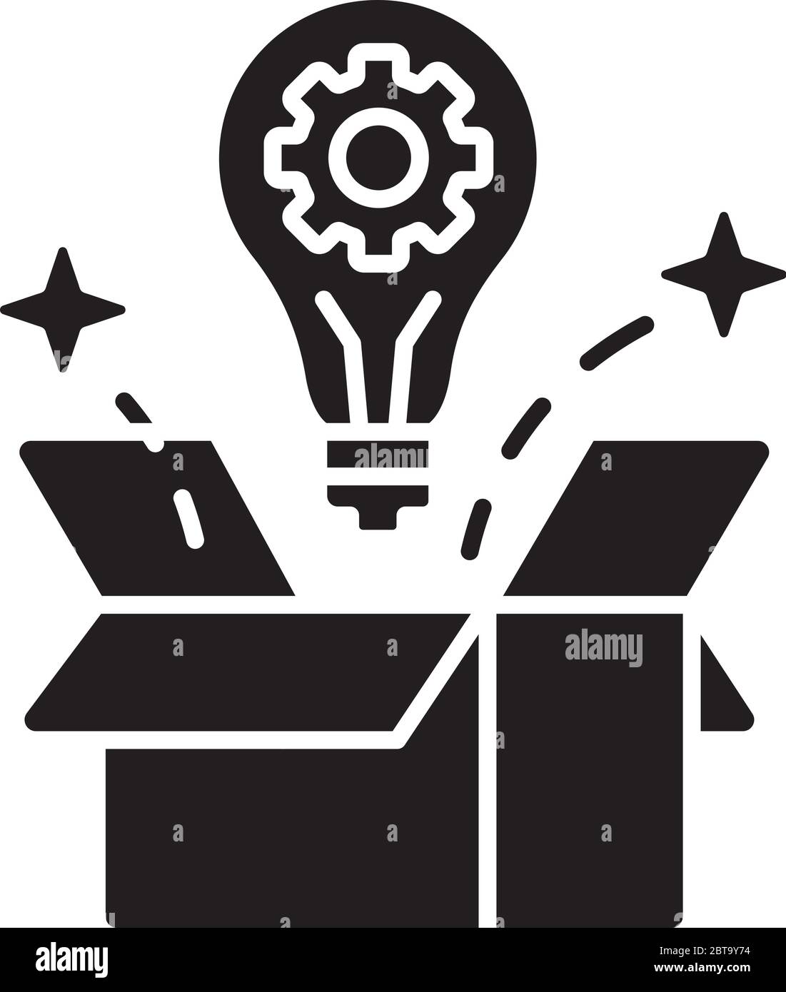 Creative solution black glyph icon Stock Vector Image & Art - Alamy