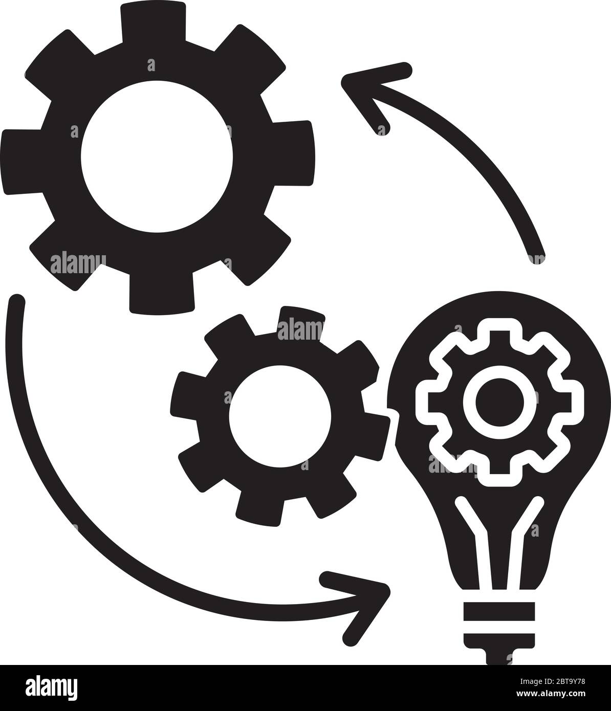 Implementation black glyph icon Stock Vector Image & Art - Alamy