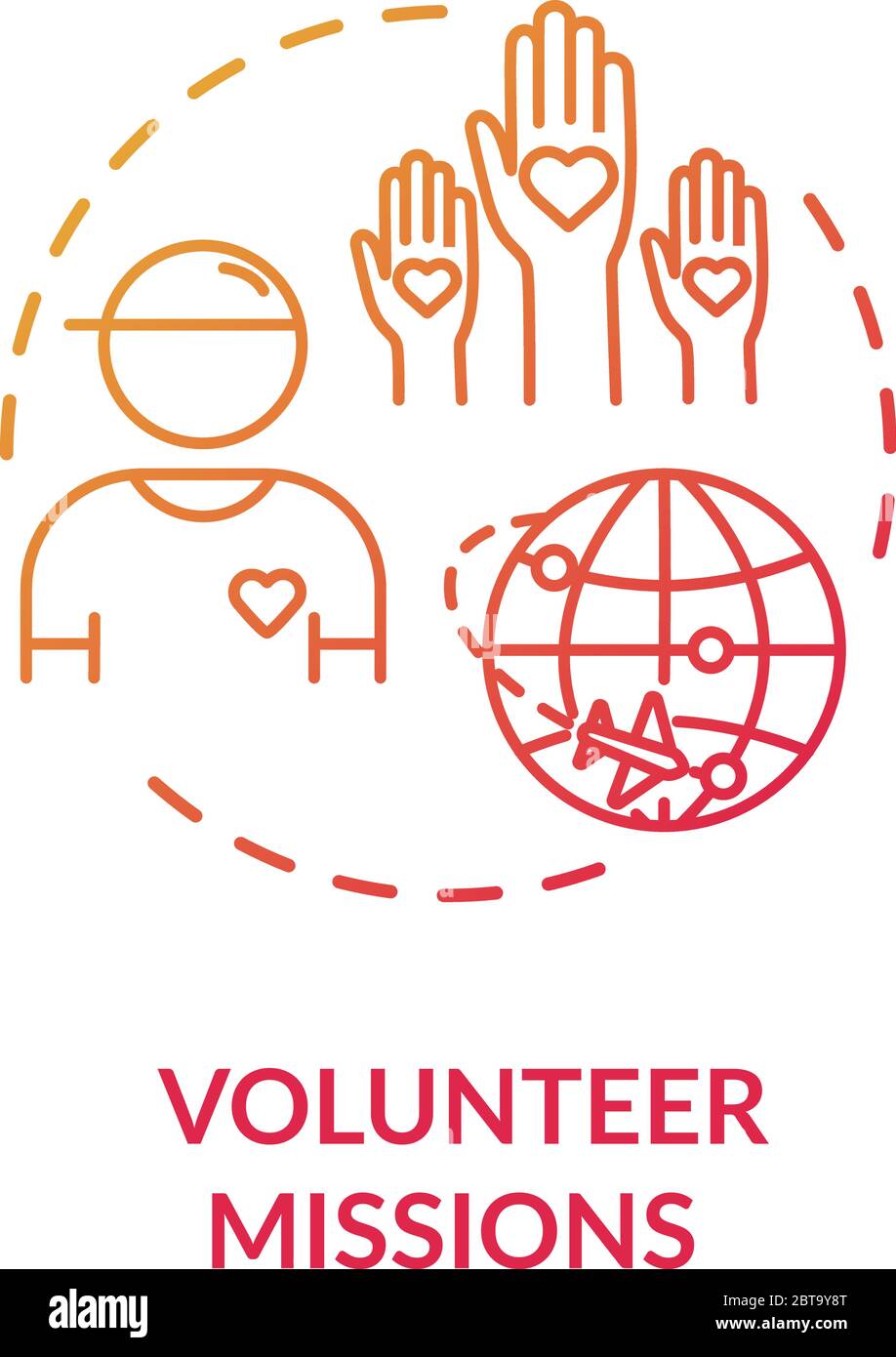 Volunteer mission concept icon Stock Vector Image & Art - Alamy