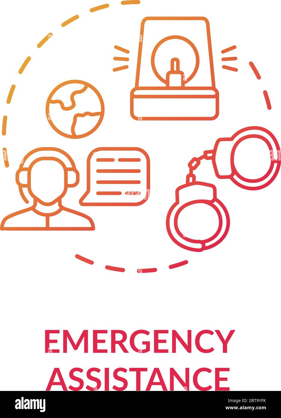 Emergency assistance concept icon Stock Vector Image & Art - Alamy
