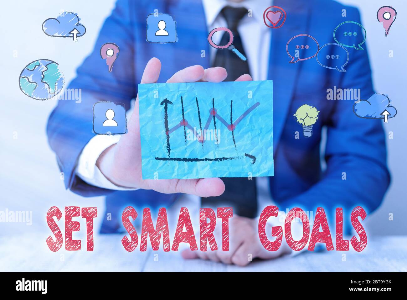Handwriting text writing Set Smart Goals. Conceptual photo giving ...