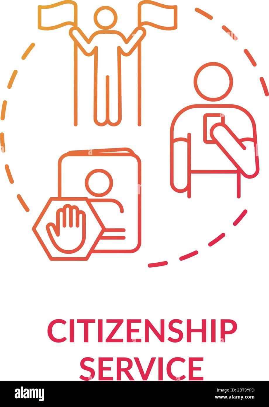 Citizenship service concept icon Stock Vector Image & Art - Alamy