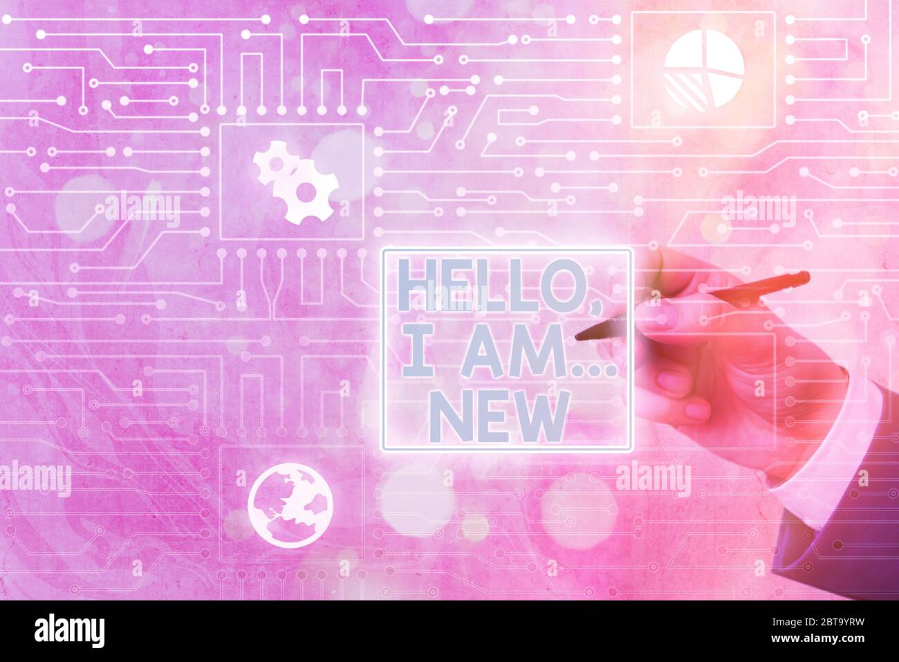 Conceptual hand writing showing Hello I Am New. Concept meaning used ...