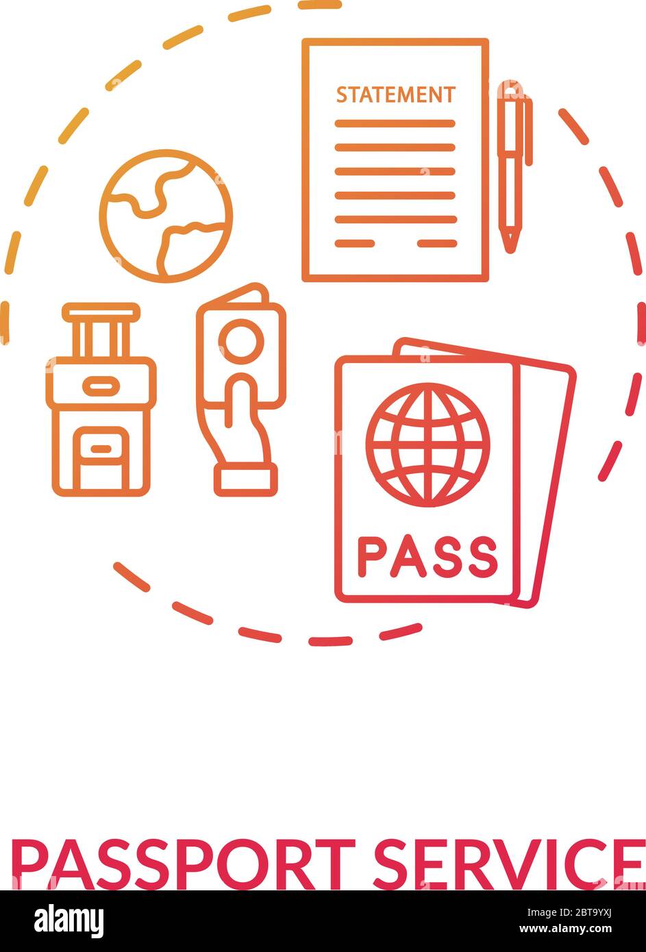 Passport service concept icon Stock Vector Image & Art - Alamy