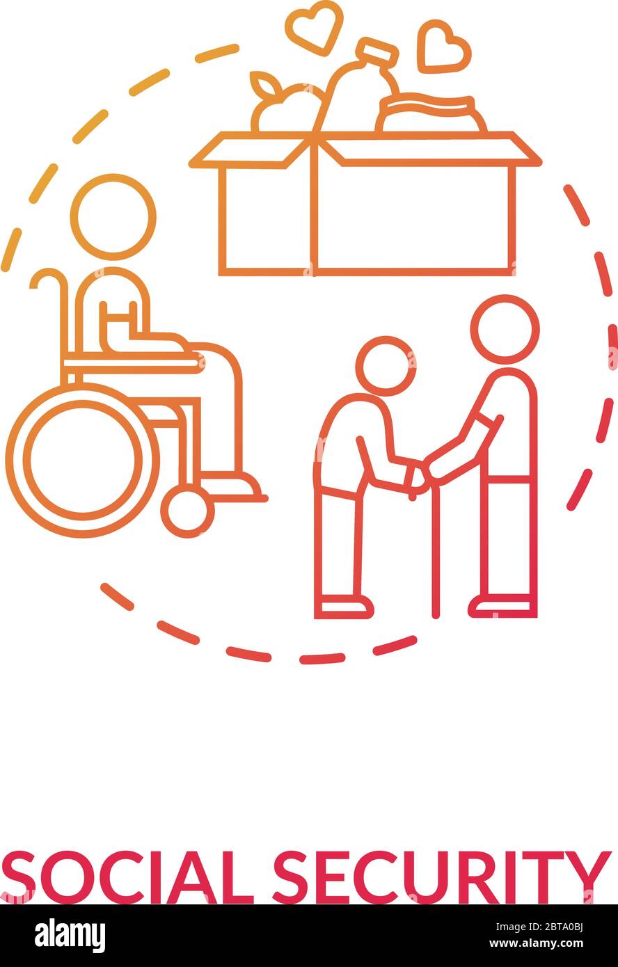 Social security concept icon Stock Vector Image & Art - Alamy