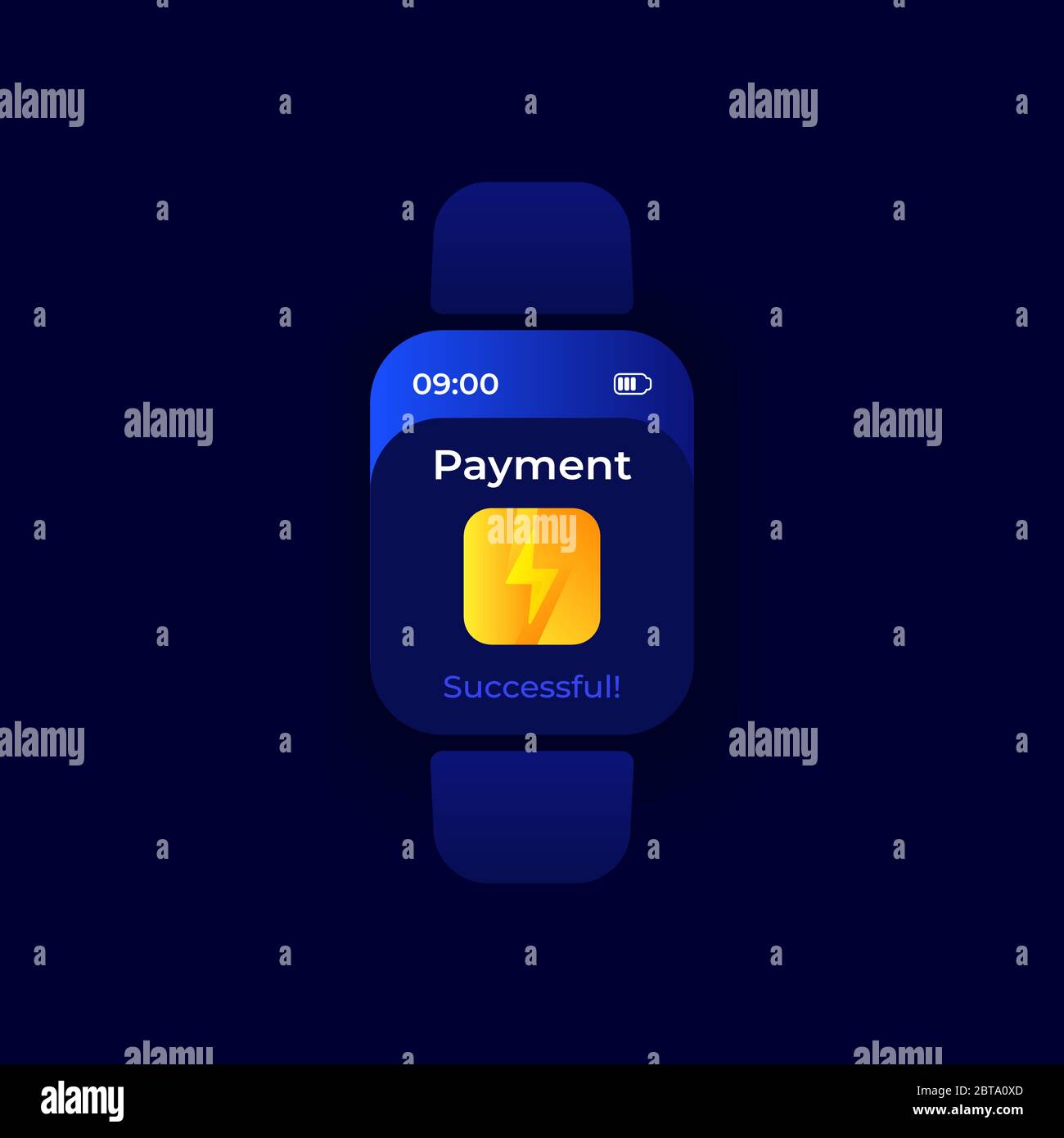 Successful Payment Smartwatch Interface Vector Template Stock Vector Image And Art Alamy